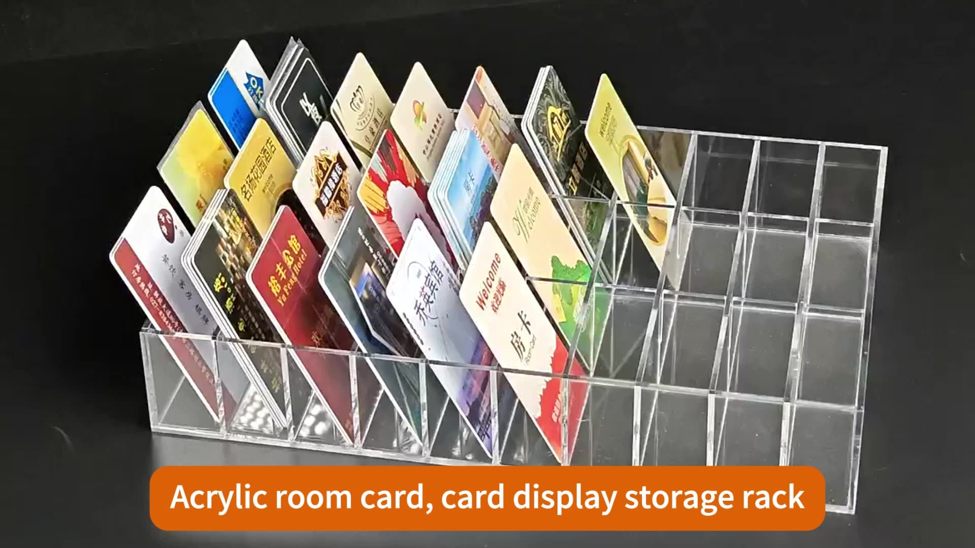 Clear Acrylic 30 Slot Box Multifunctional Home Office Business Card ...