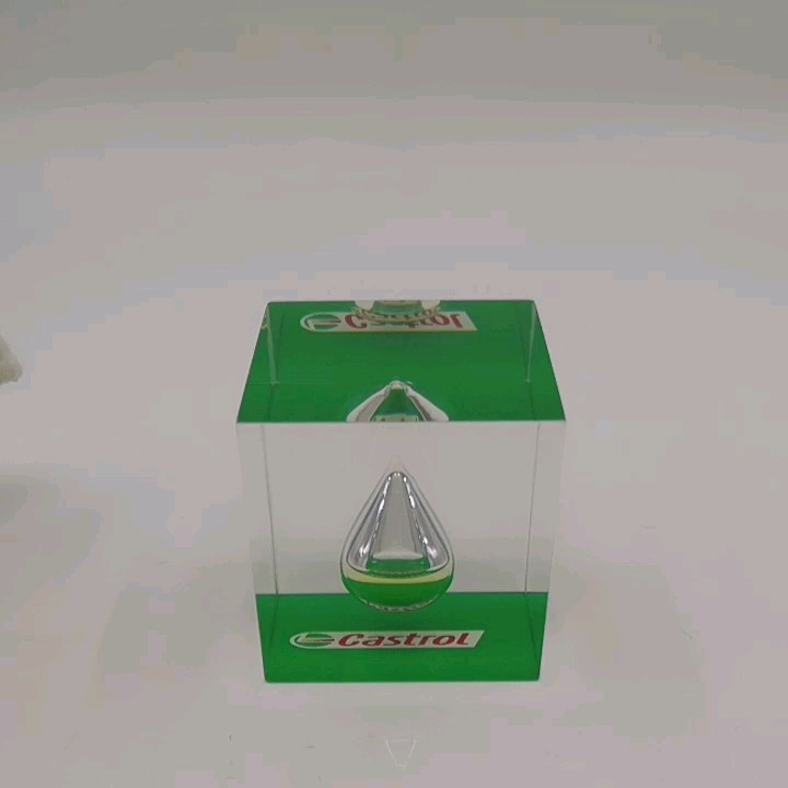 Custom Acrylic Cube Paperweight Clear Solid Acrylic Oil Drop Cube - Buy ...