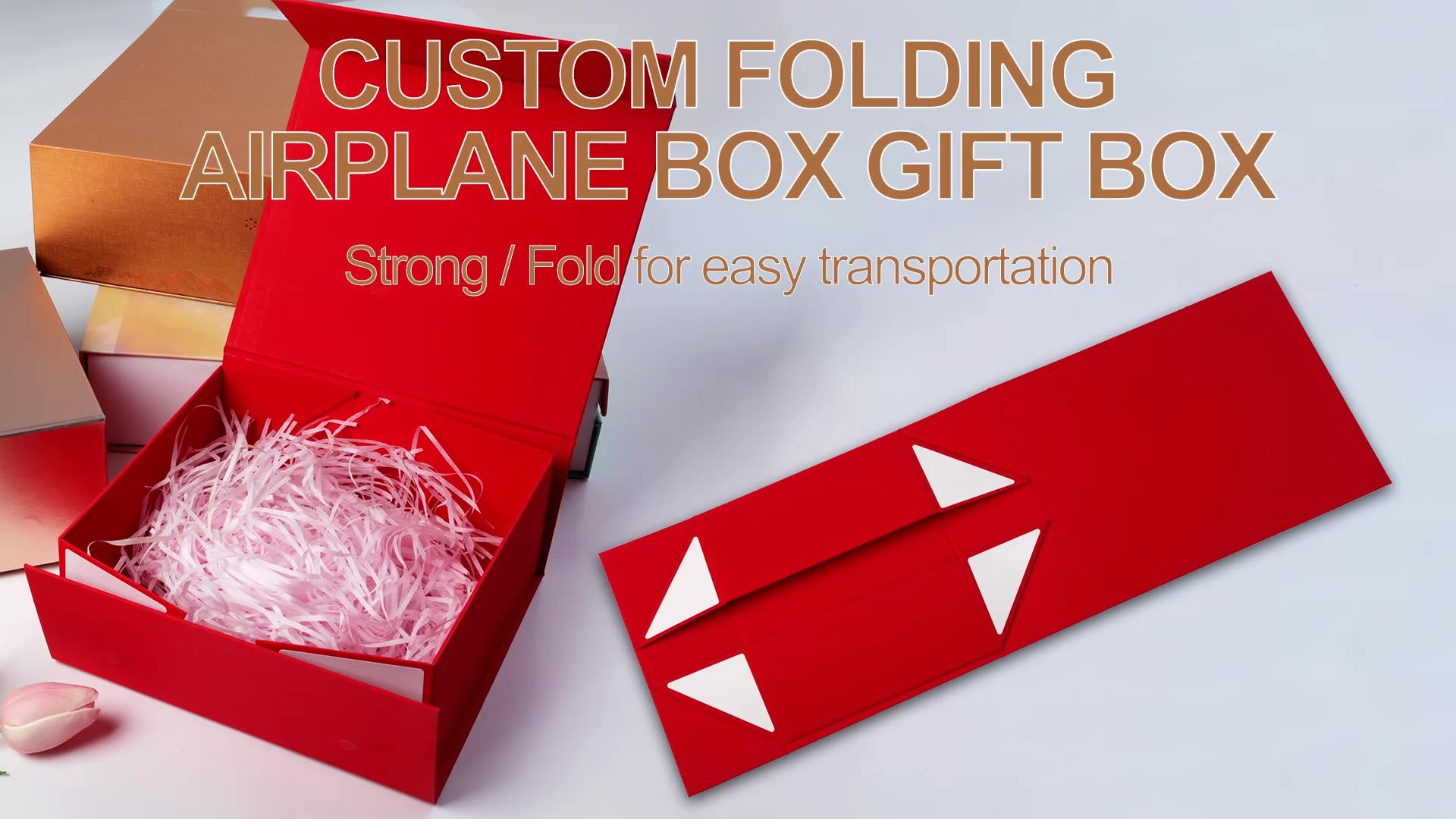 Custom Logo Design Rigid Cardboard Flat Pack Folding Box Packaging ...