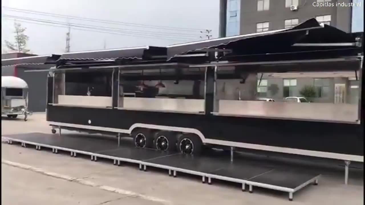 4m Mobile Food Trailer Big Pizza Street Food Trailers Fully Equipped ...