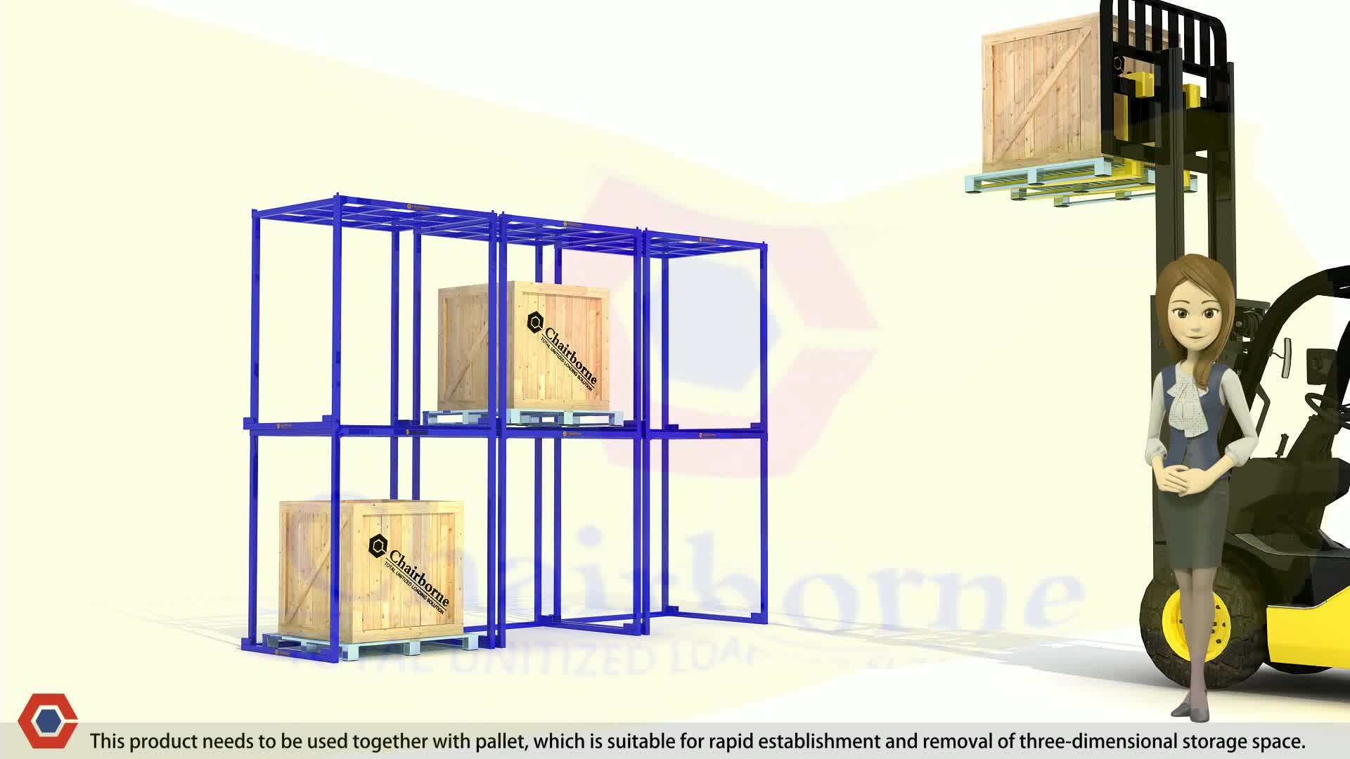 Industrial Portable Warehouse Detachable Stacking Frame Nestainer Rack ...