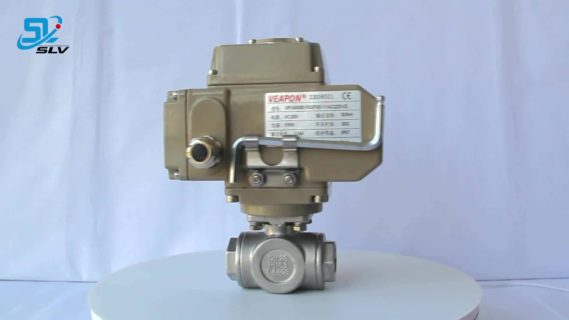 Sus 304 316 316l Refrigeration Rotary Plug 3 Way Electric Motorized ...