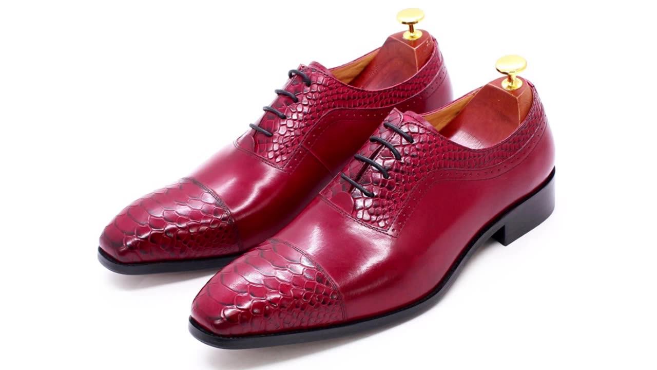 Daniel Wafer Blue Italian Genuine Leather Dress Shoes Croc Skin For Men ...