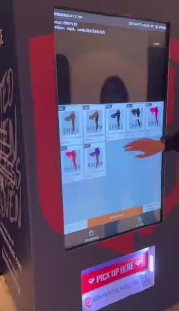 Electronic Big Touch Screen Clothes Vending Machine Automatic Clothing ...