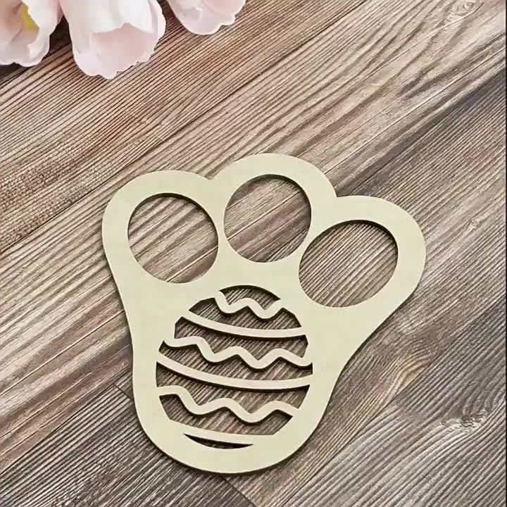 Easter Bunny Footprint Stencil Egg Hunt Bunny Tracks Template Rabbit ...