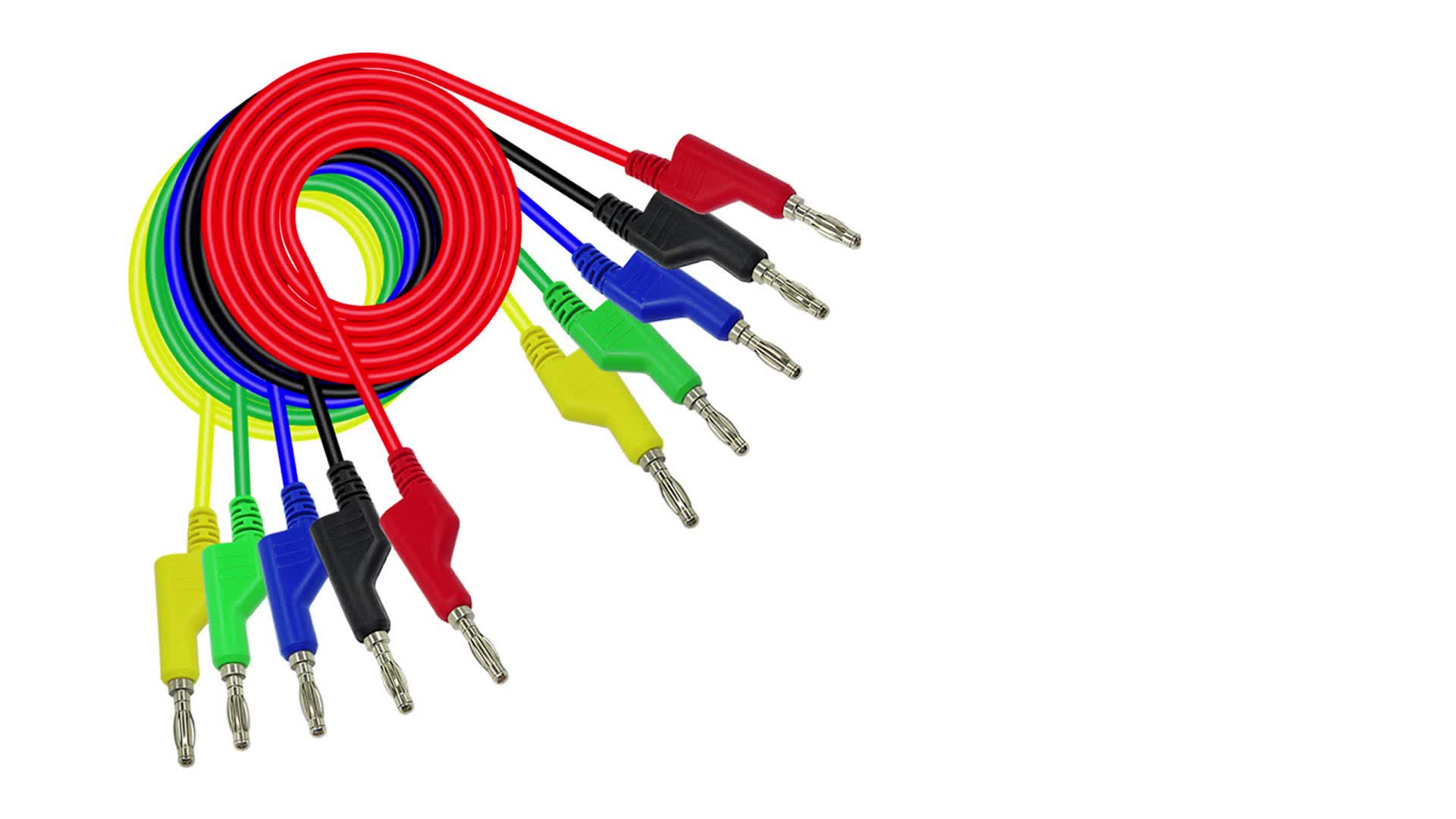 Cleqee P1036 Dual 4mm Stackable Banana Plug Multimeter Test Leads 1m ...