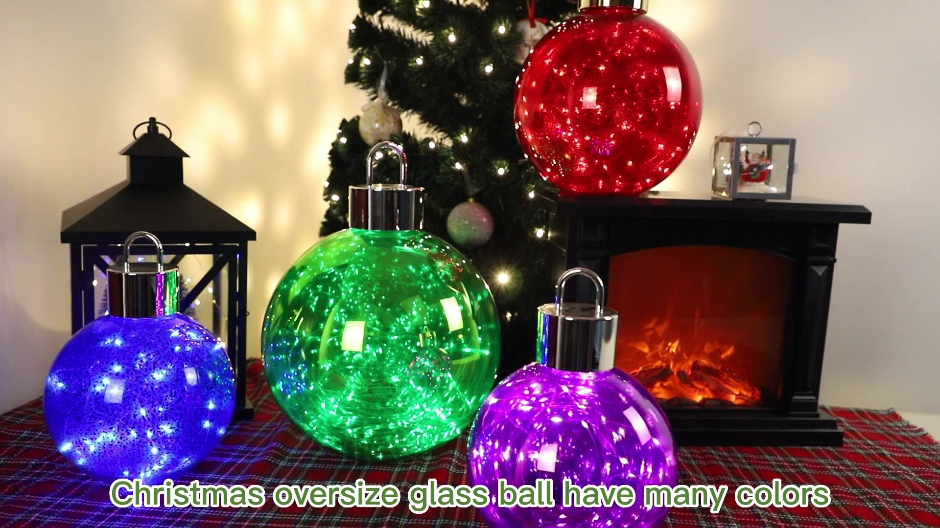 Customized Giant Led Lights Up Glass Decoration Ball Decorating ...