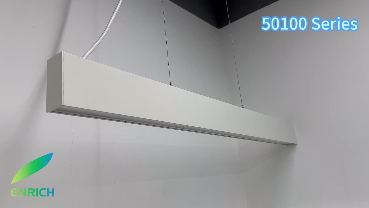 Modern Aluminum Led Ceiling Linear Pendant Light 50*100mm For Gym Hotel ...