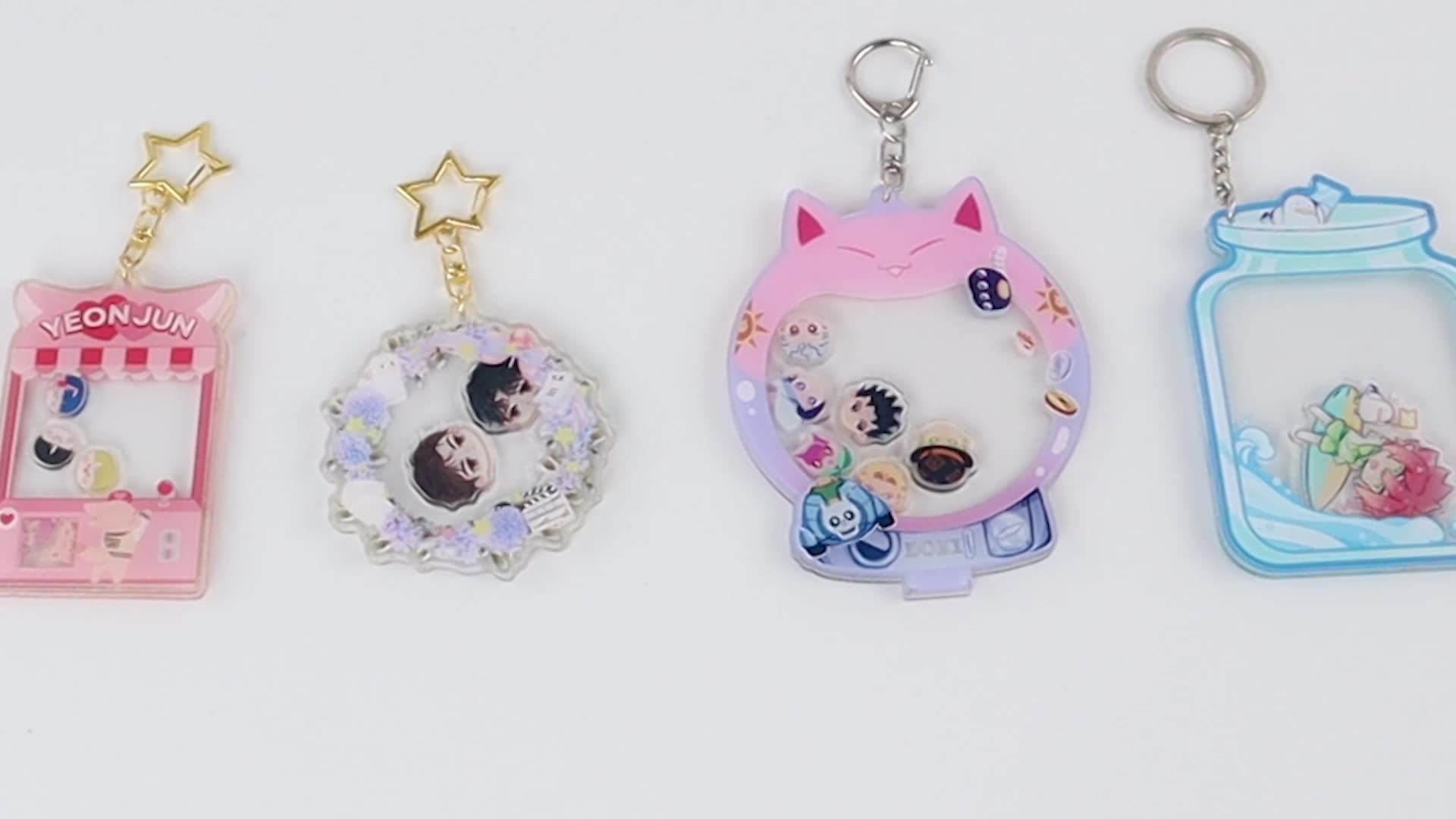 Custom Acrylic Anime Shaker Keychain