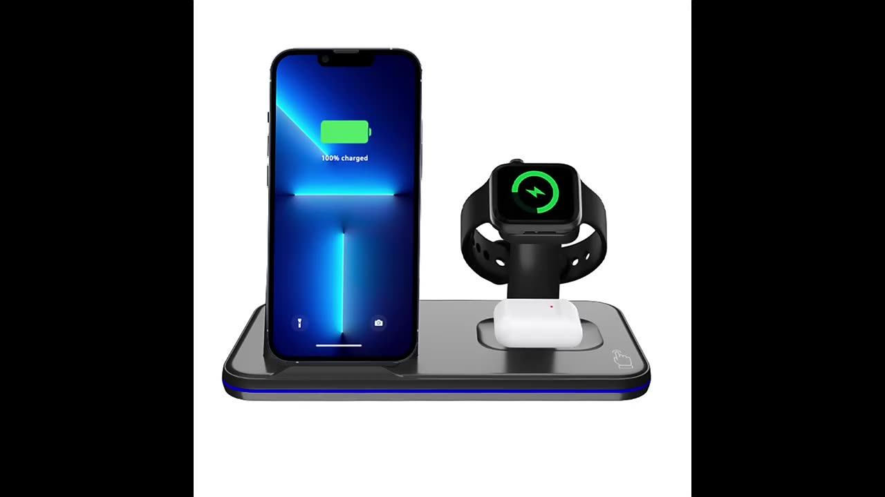 Ready To Ship Portable Super Thin Wireless Charging Stand 15w 4 In 1 ...