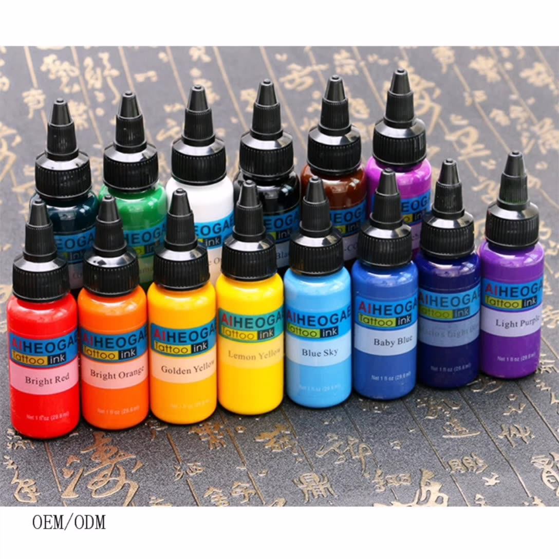 High Quality Tattoo Ink 30ml/1oz 16 Colors Dynamic Black Tattoo Ink ...