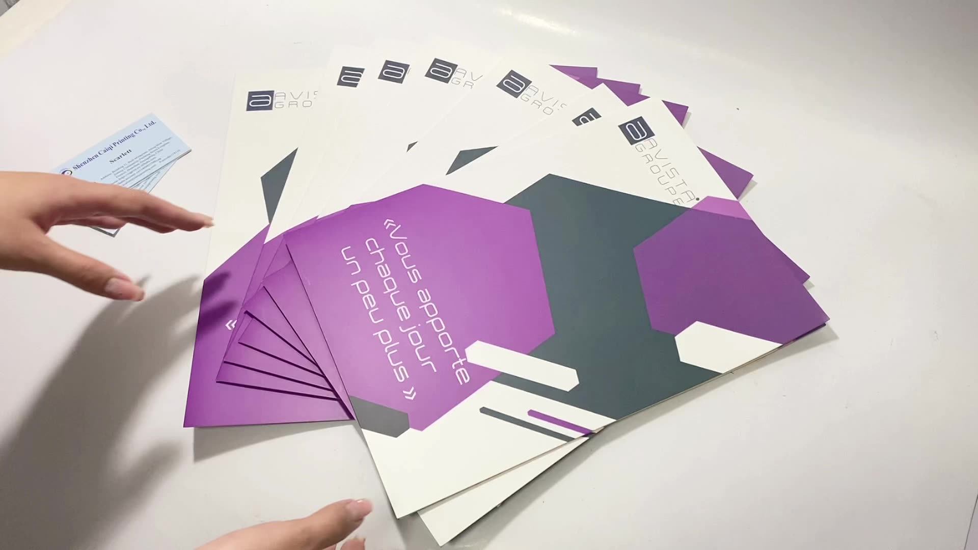 Custom Printed Any Size A4 A5 Portrait 2 Pocket Folders Presentation ...