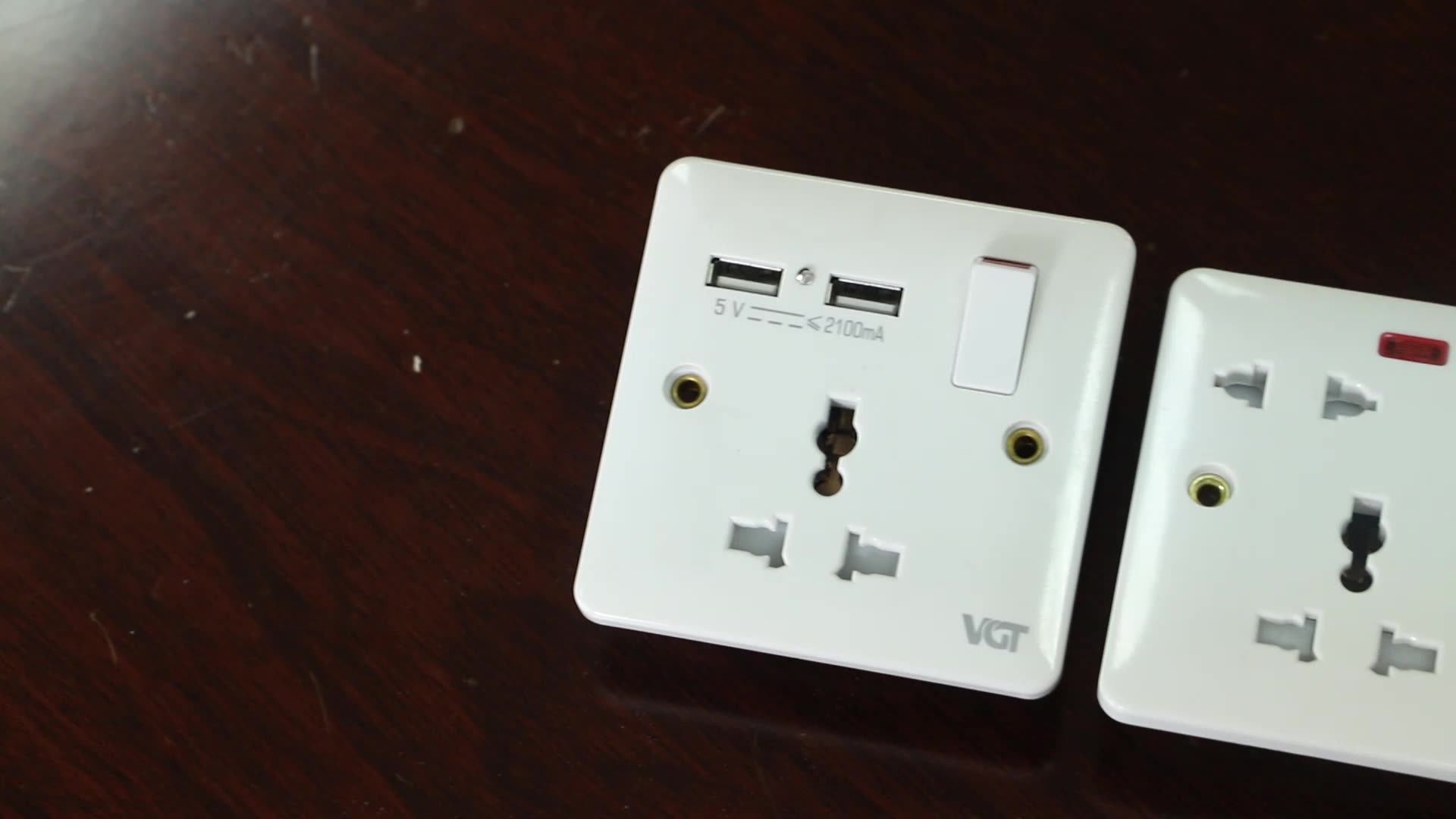 Universal Socket 13 A Multi Socket&2 Pin Socket With Neon /wall ...