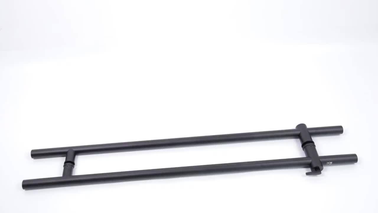 Powder Coating Black 304 Stainless Steel Glass Door Locking Ladder Pull ...