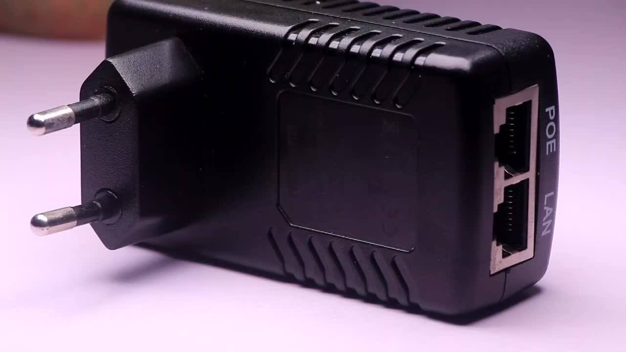 Poe Injector Ac/dc Power Adaptor Ethernet Network Adapter 24v 1a 1000ma ...