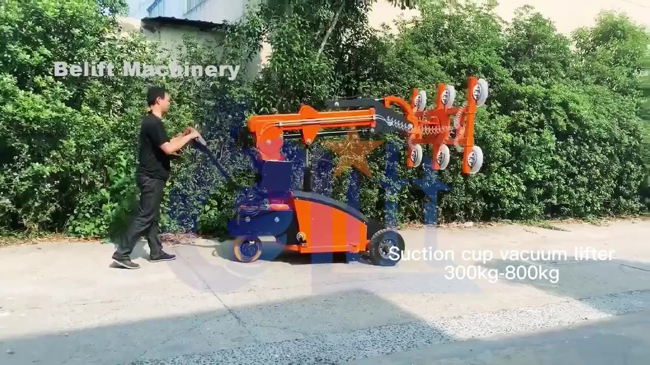 300kg - 800kg Mobile Crane Lifting Window Glass Marble Slab Vacuum ...