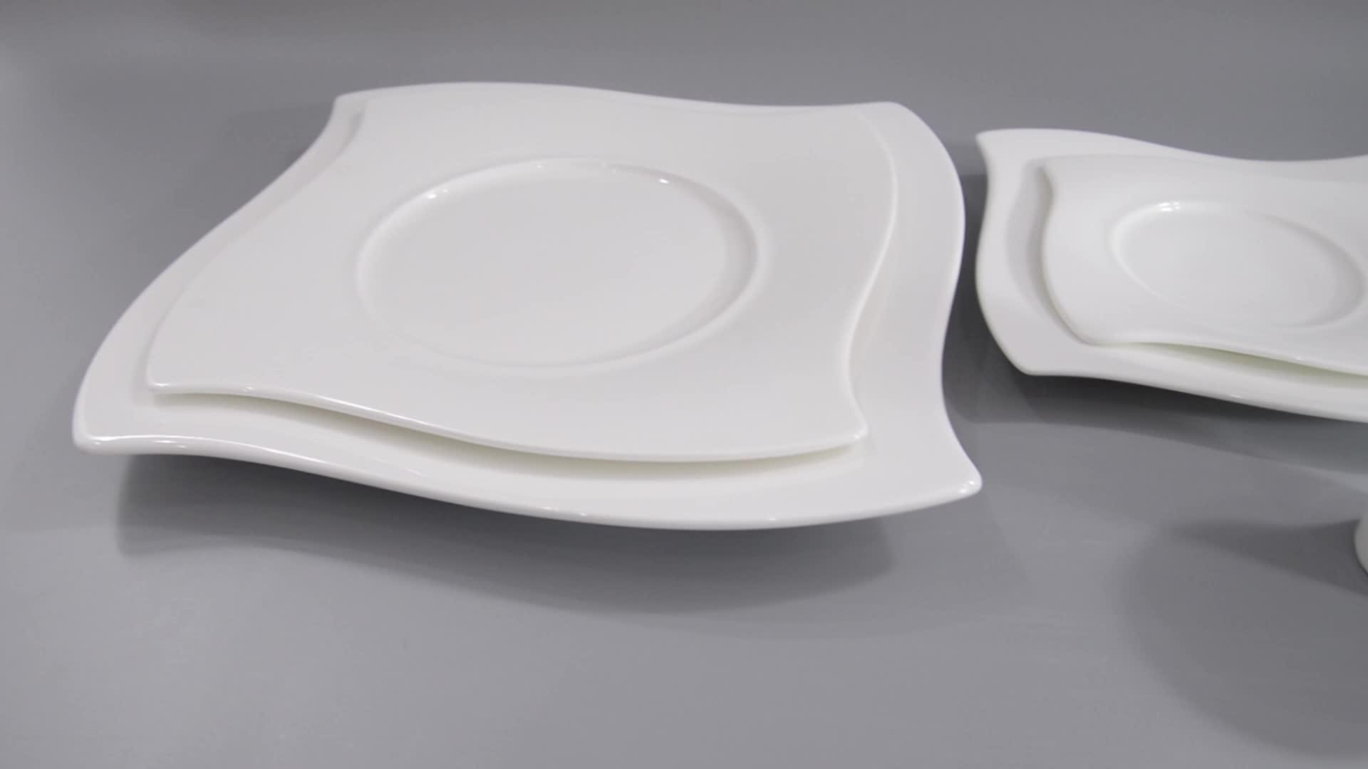 P&t Ware Square Shape Dinner Set High Quality Bone China Dinnerware ...