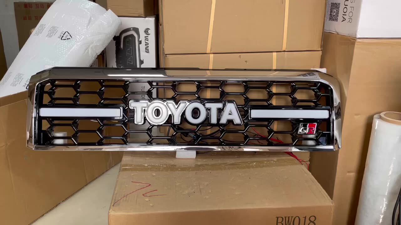 Black Grille Grille With Sequential Turn Light For Toyota Land Cruiser ...