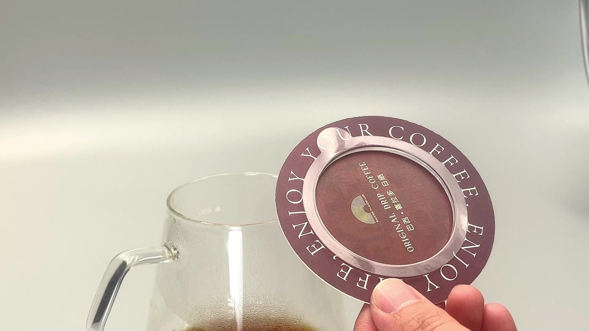 Round Ufo Shape Hanging Pot Hanging Cup Drip Coffee Bag With Custom ...