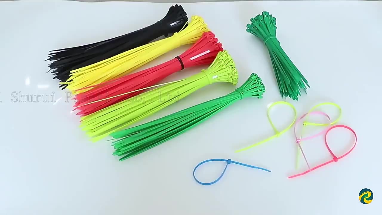 Ys Self-locking Zip Ties Factory White/black/color 200mm 250mm 300mm ...