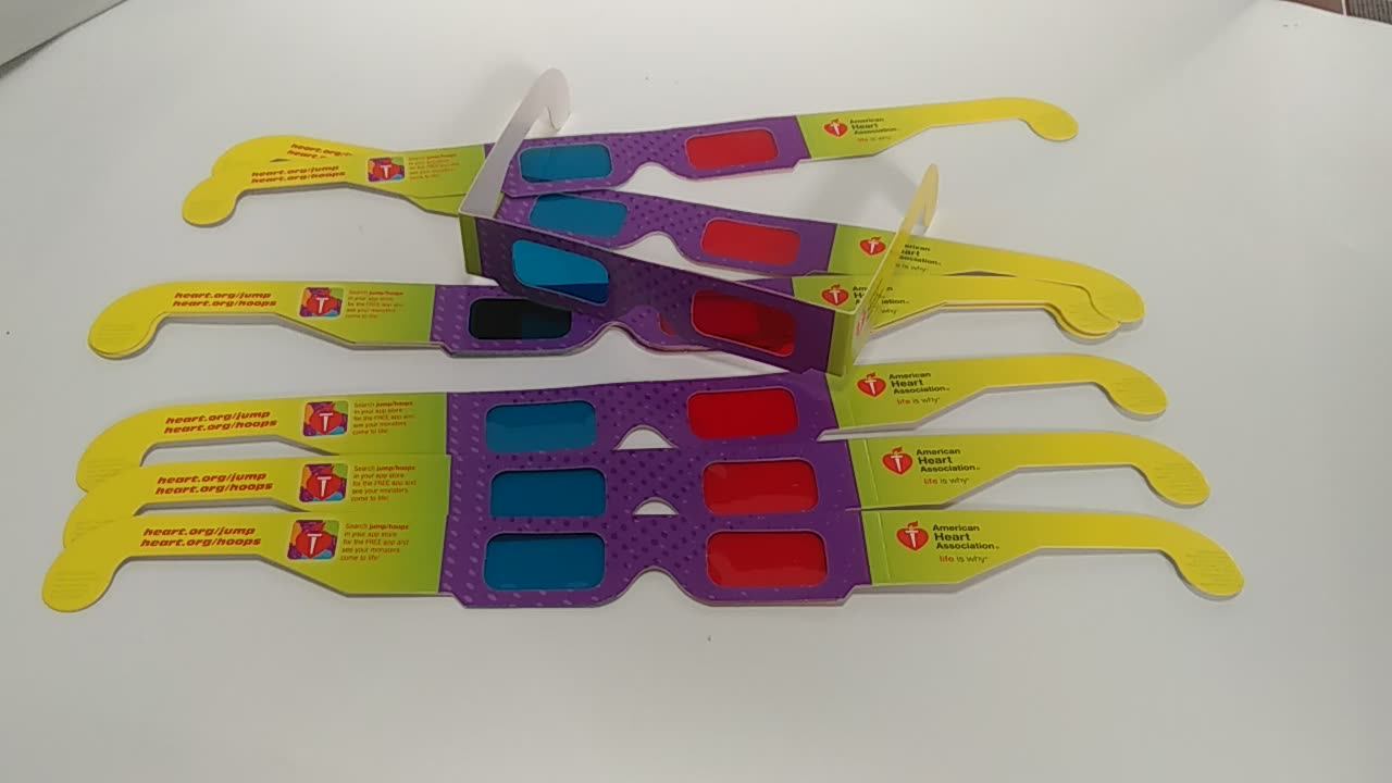 Handhold 3d Paper Decoding Glasses Magnifier Glasses Red Lens Decoder ...