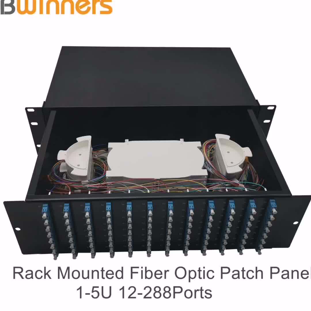 2u 48 Port Fiber Optic Patch Panel Lc Duplex Fibra Optica Odf Rack ...