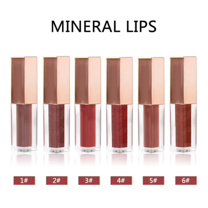 High Quality Mini Rose Gold Lipgloss Tube Organic Liquid Matte Lipstick ...
