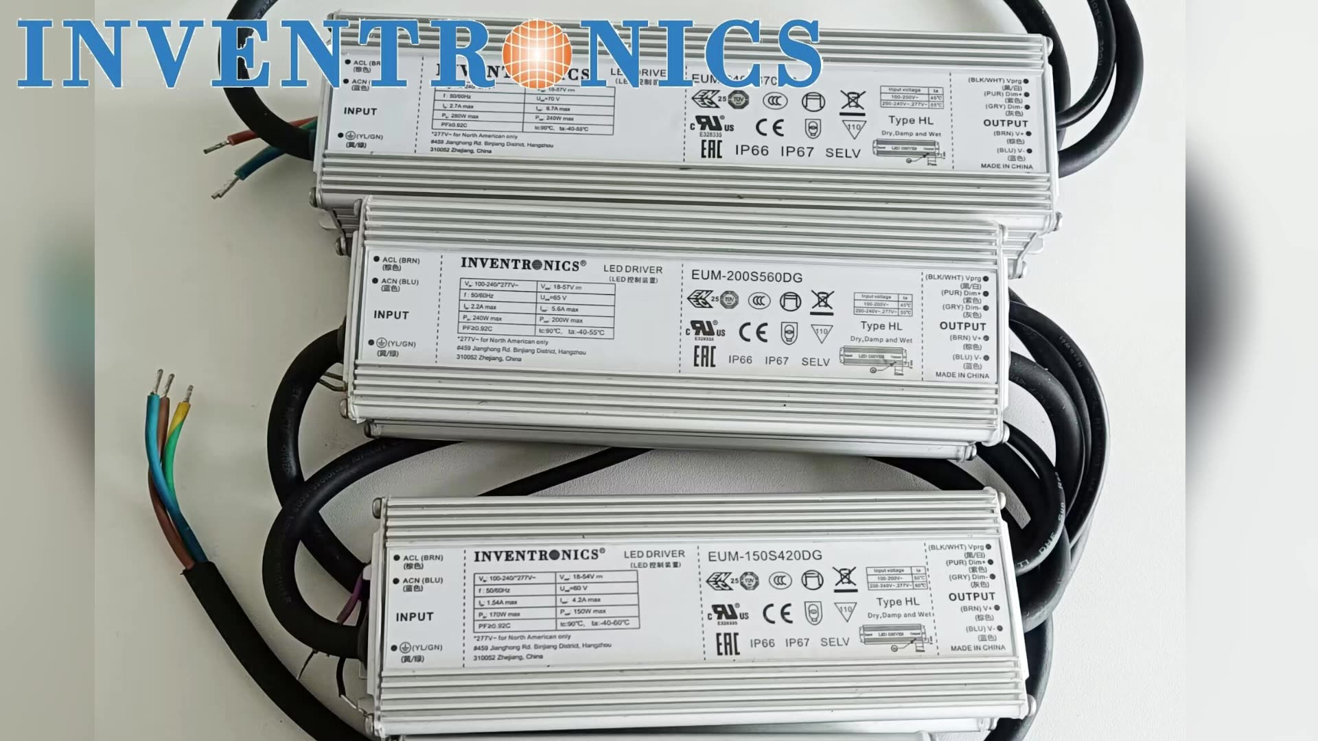 Original Inventronics Led Drivers 50w 75w 100w 150w 320w 360w 500w 600w 1000w Dimming Driver 12v ...