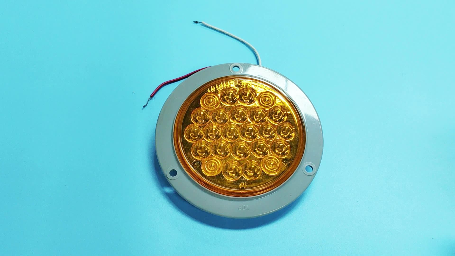 Wholesale Universal 12v 24v 4 Inch Round Amber 24 Led Back Lamp Trailer ...