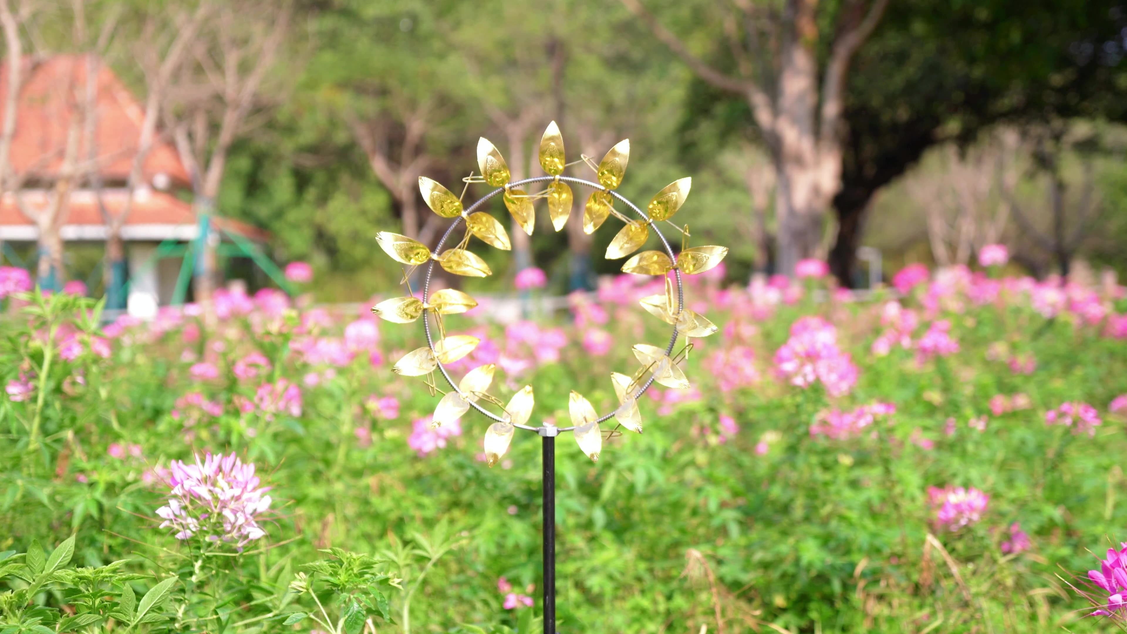 Hourpark Outdoor Metal Dual Direction Wind Sculptures Spinners For ...