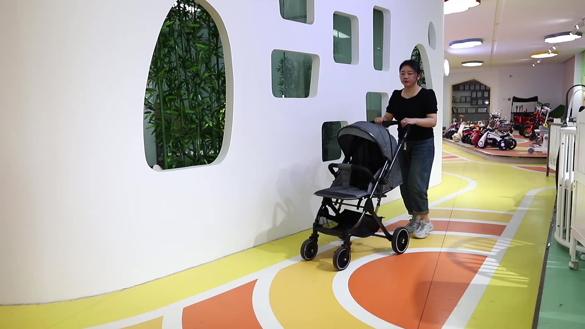 Aluminum Alloy Frame Lightweight Baby Stroller Reversible Handle Pram ...