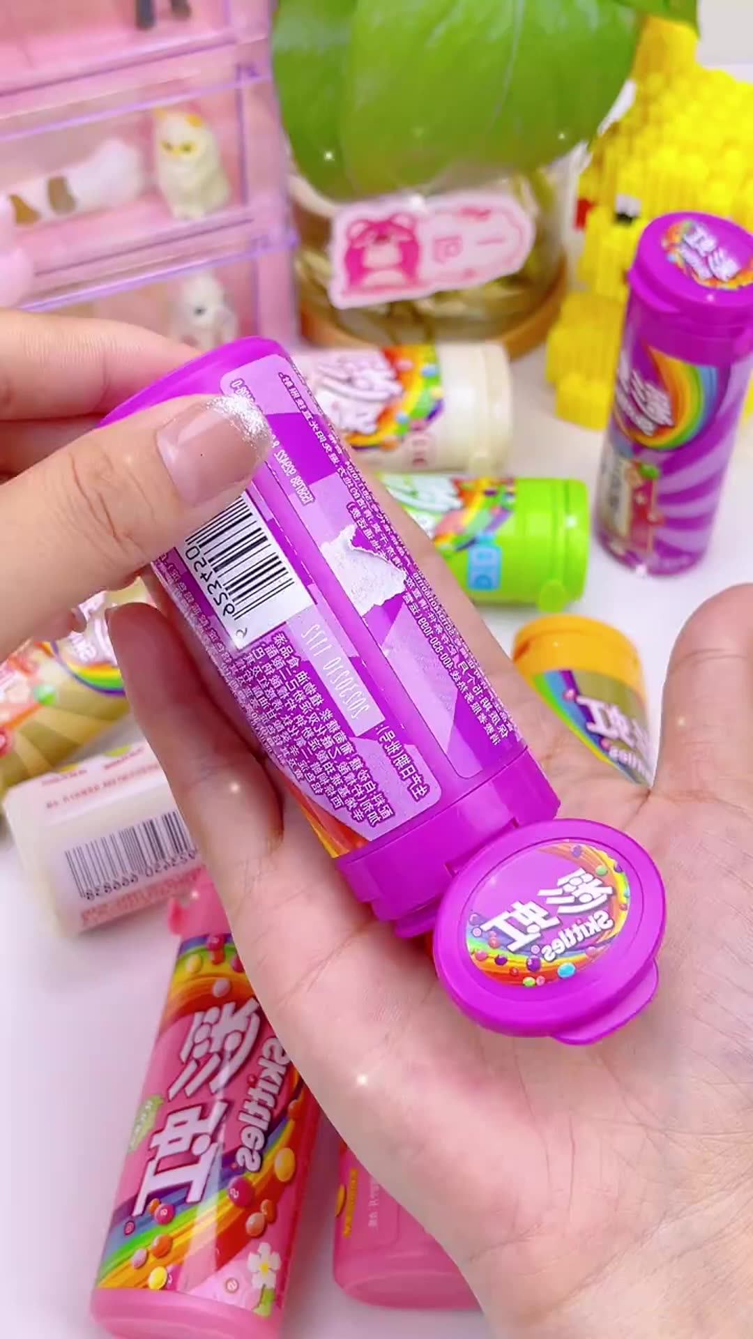 Skittle Sour Gummy Sweet Chewy Rainbow Jelly Beans Candy Children's ...