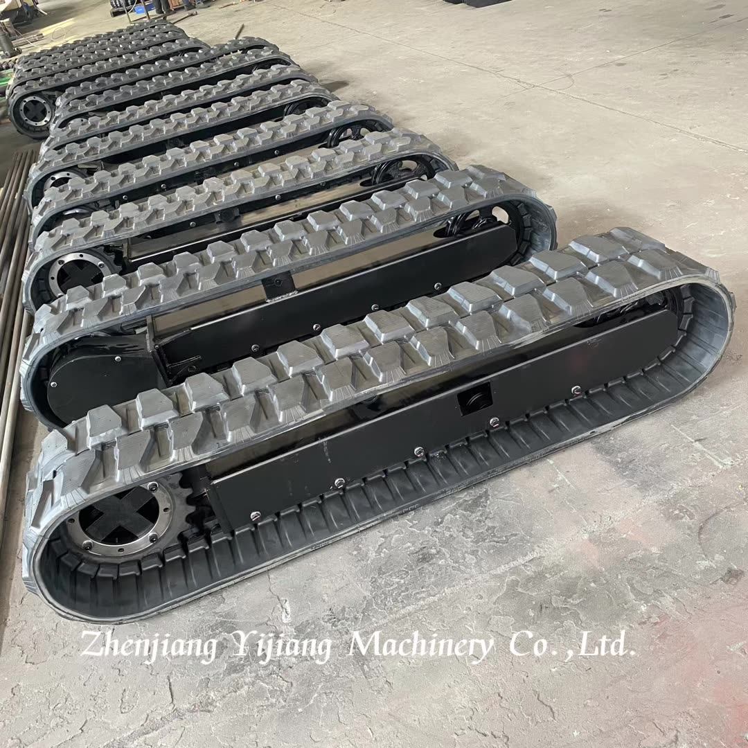 New Hydraulic Mini Excavator Chassis Drive System Rubber Crawler Tracks ...