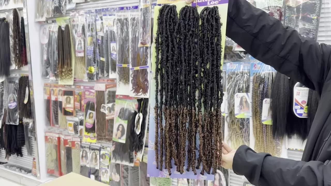 Long Pre Looped Butterfly Loc 20inch 24strands/pack Ombre Colorful 3x ...