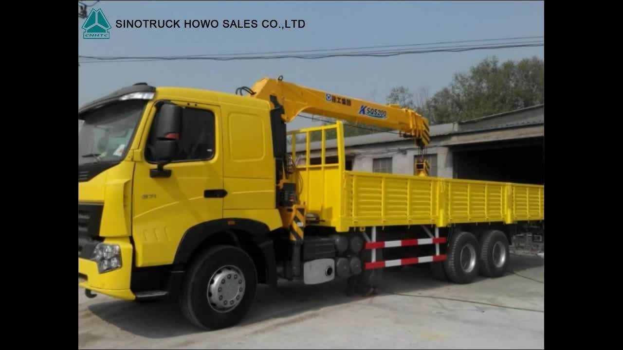 Sinotruk Howo 6x4 Cargo Truck 10t Truck Mounted Crane - Buy Truck ...