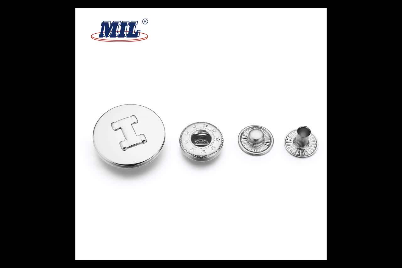 Wholesale 10mm Four Parts Gold Metal Spring Snap Button Custom - Buy ...