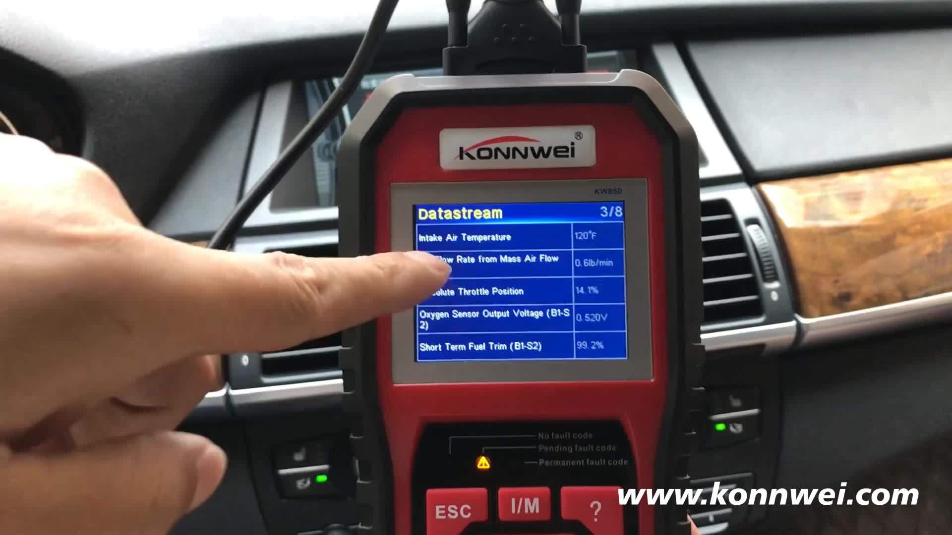 Konnwei Kw850 Obd2 Scanner Auto Diagnostic Tool Full Obd 2 Mode Multi ...