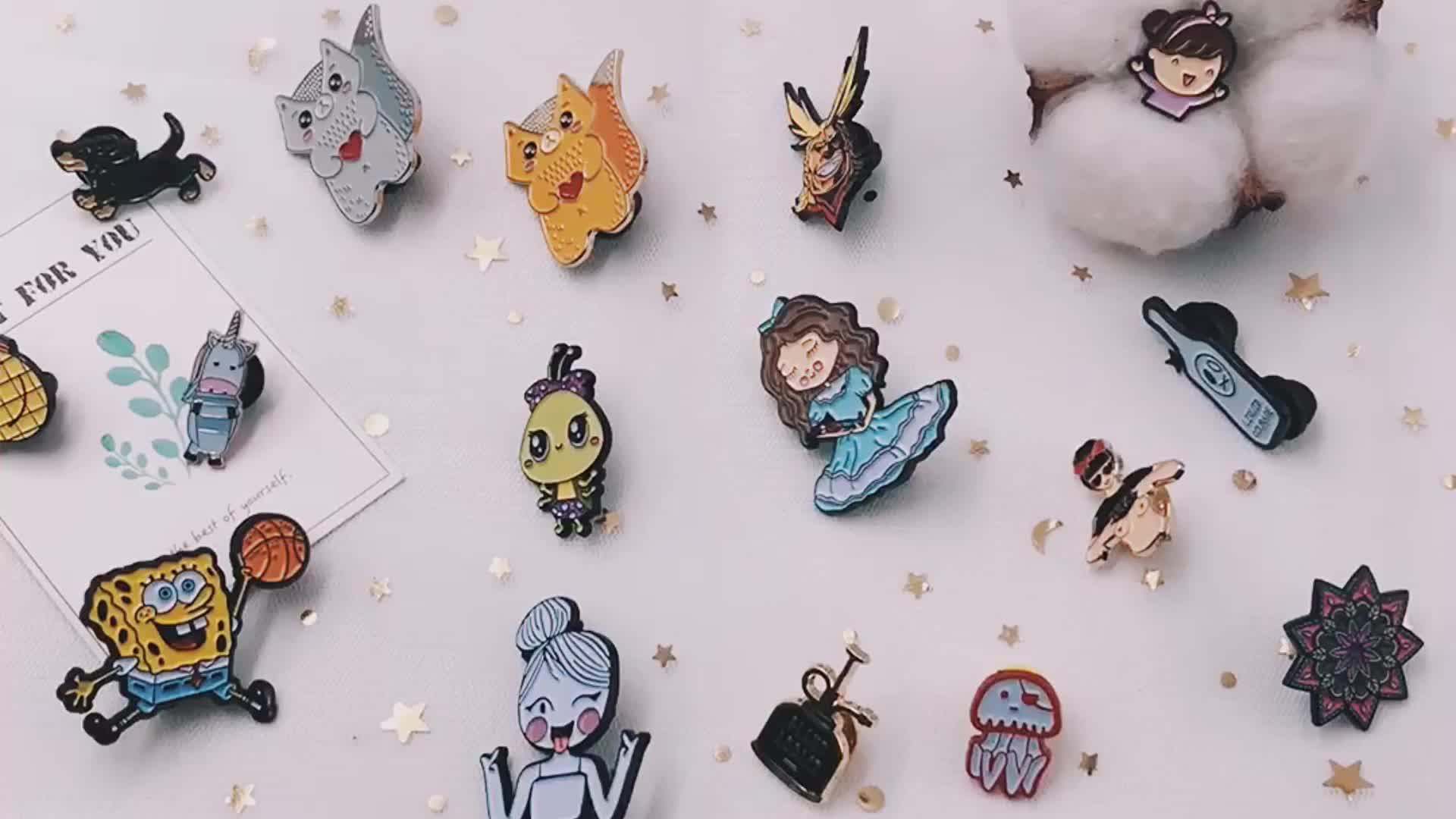 Custom Made Metal Die Cut Enamel Pins Badges Making Machine - Buy Metal ...