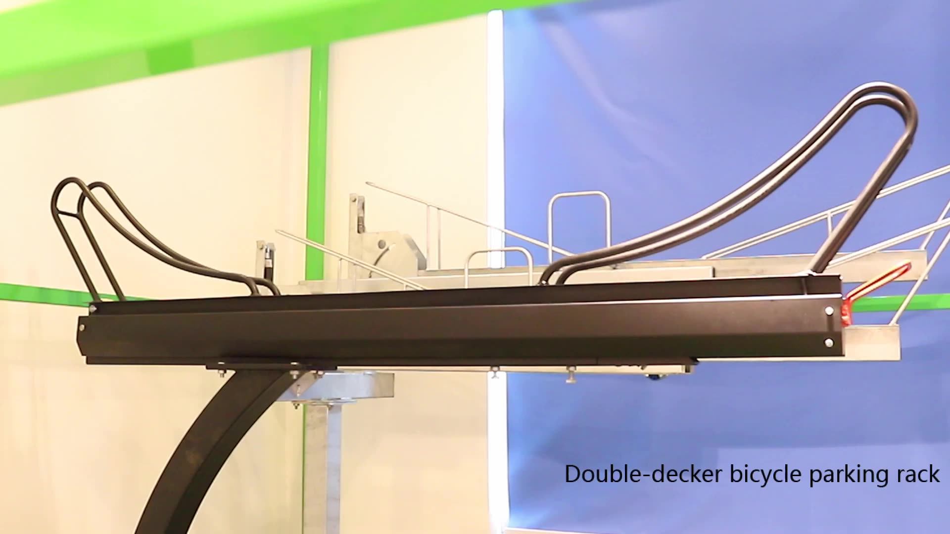 Customized Double Decker Two Tier Galvanized Cycle Parking Multiple ...