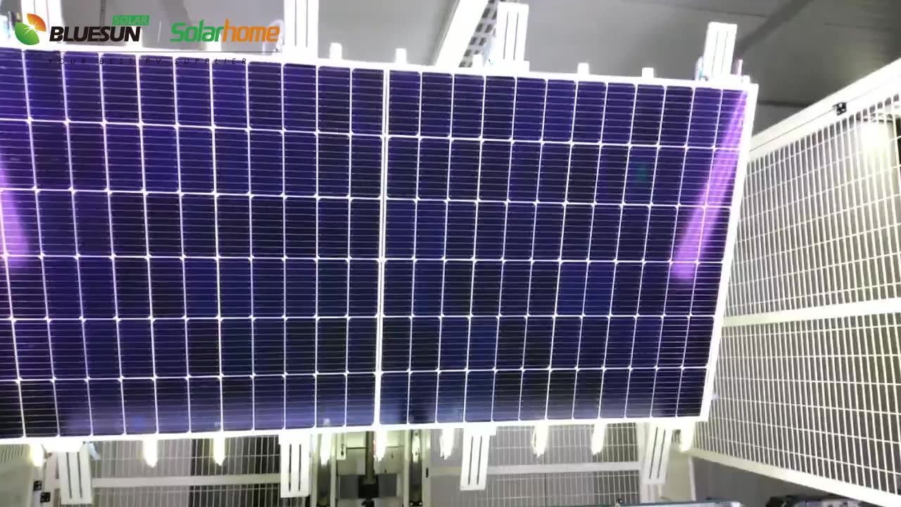 Bluesun Solar Panel 450w 455w 460w Mono Perc Solar Half Cell Blue Sun ...
