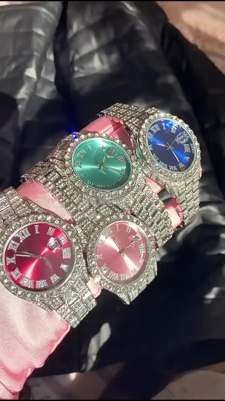 Bestselling New Icy Blue Watch Hip Hop Style Women Men Jewelry Cubic ...