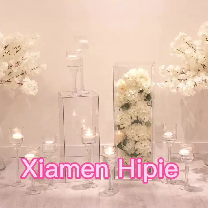 Wholesale Clear Acrylic Modern Column Pedestal Rectangle Flower Stand ...
