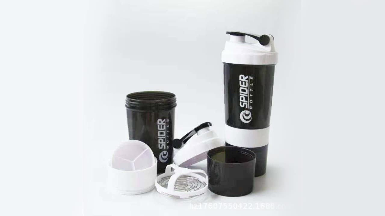 Custom Logo Triple Contigo Protien Shaker Bottle With Pill Powder ...