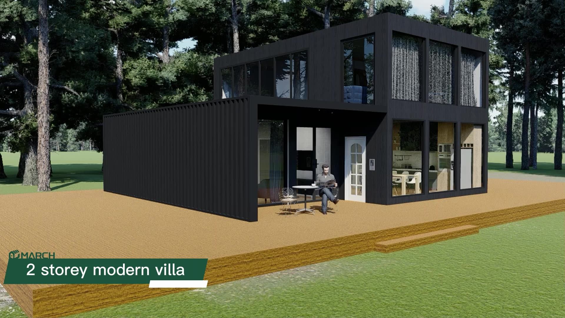 2 Storey Small Prefabricated Tiny House Ready Made Mini Luxury Modular ...