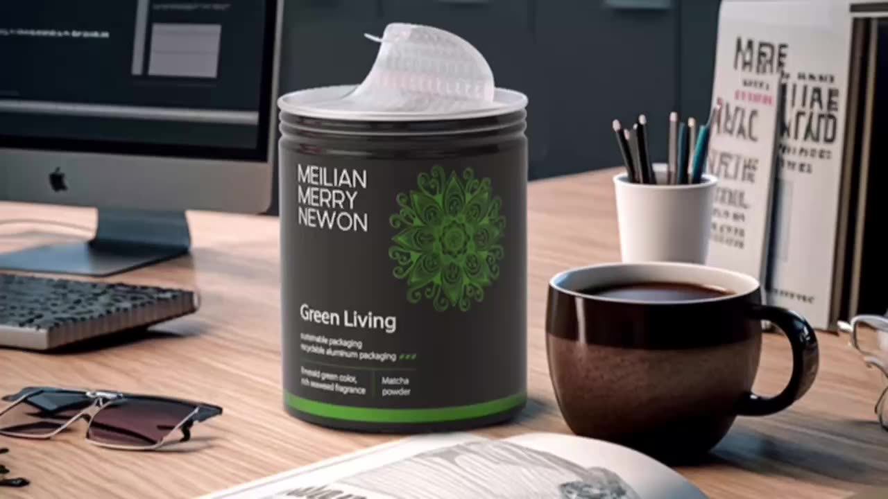 10g 20g 50g 100g 200g 250g Custom Round Japanese Metal Aluminium Matcha ...