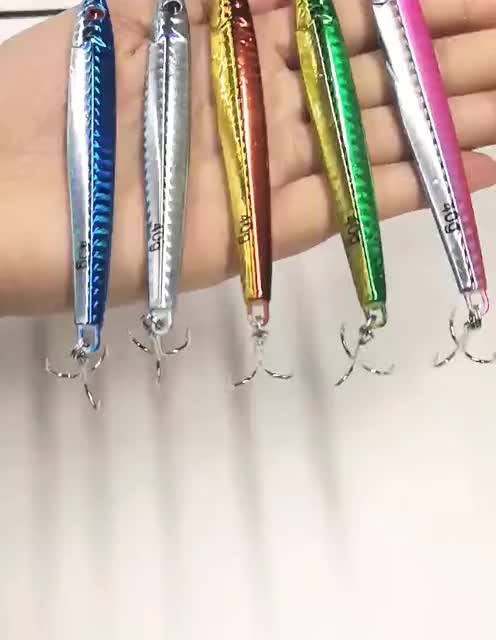 40g Lead Fish Slow Pitch Saltwater Jigging Lures Metal Jig Fishing Lure ...