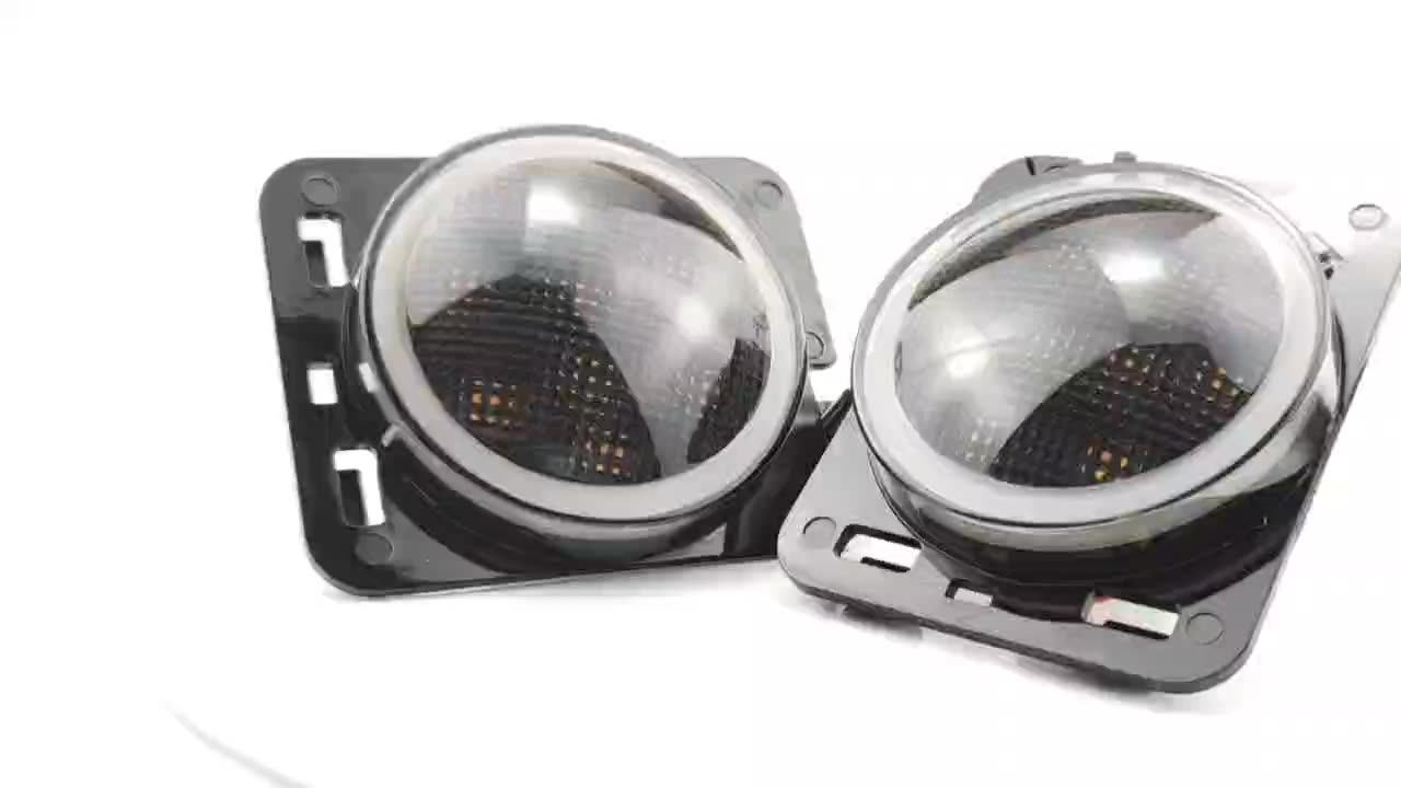 For 2007-2017 Jeep Wrangler Jk Jku Front Fender Side Marker Light White ...