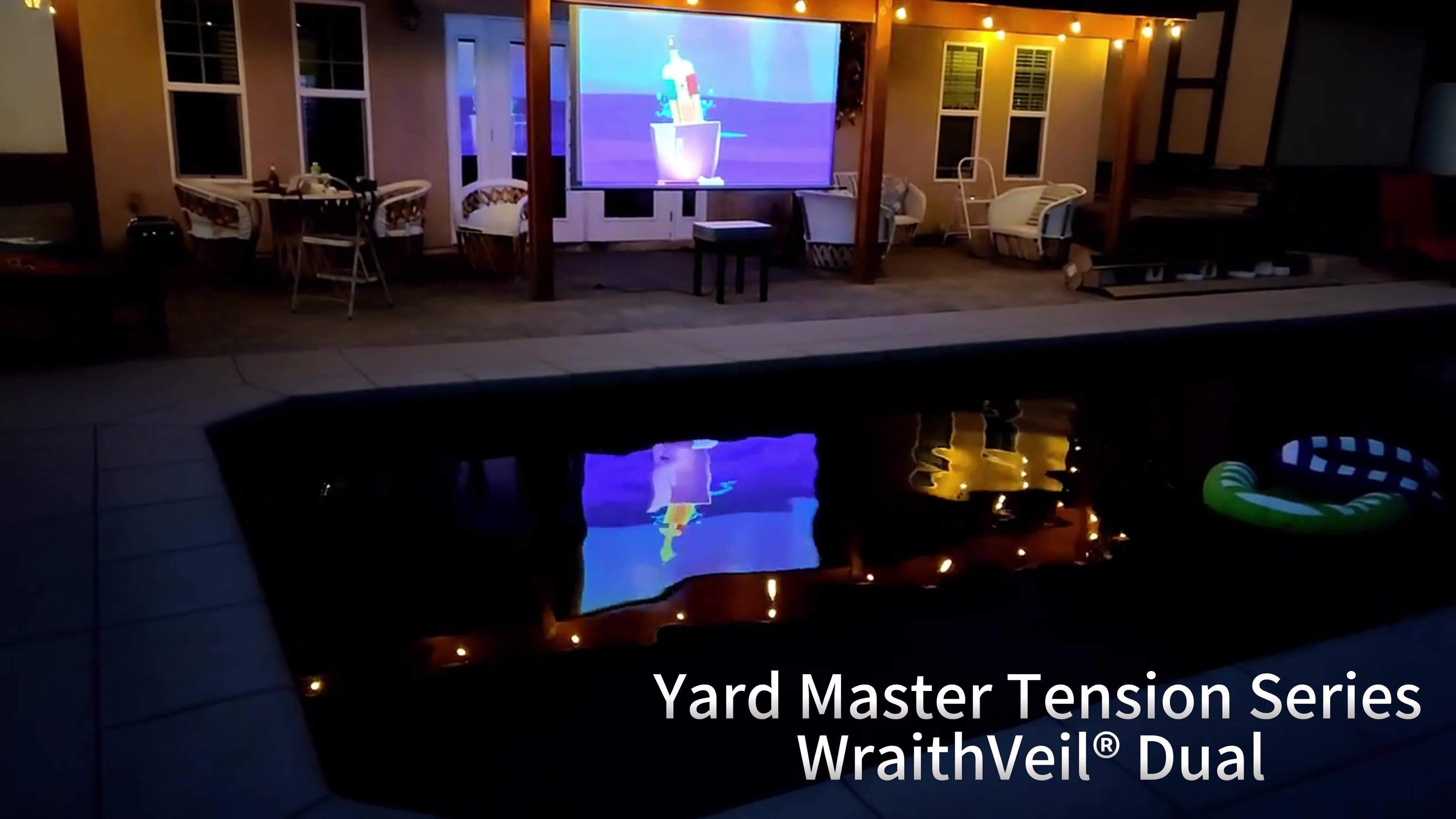 Outdoor Retractable Projector Screens 150inch 2-directional Front/rear ...