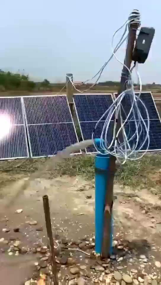 Deep Well Submersible Solar Power Water Pump System Solar Borehole ...