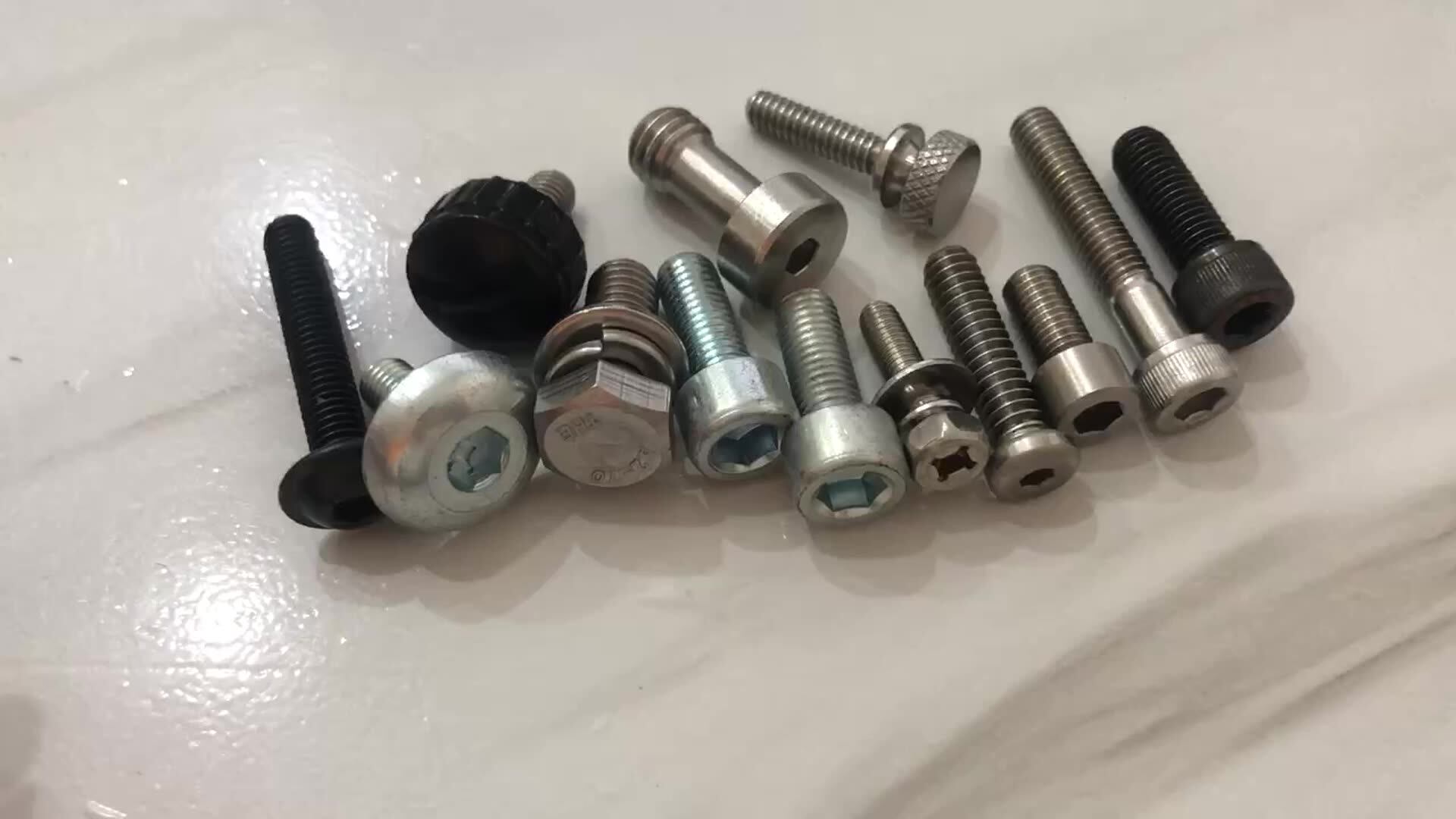 Screw Factory M3 M4 M5 M6 Aluminum Knurling Knob Stainless Steel Spring ...